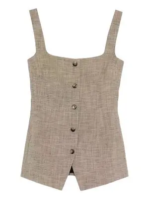 Nanushka Tailored Square Neck Vest - Neutrals