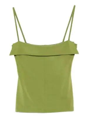 Nanushka Marinie Square-neck Top - Green