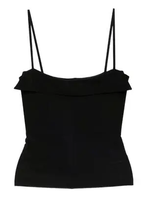 Nanushka Marinie Square-neck Top - Black
