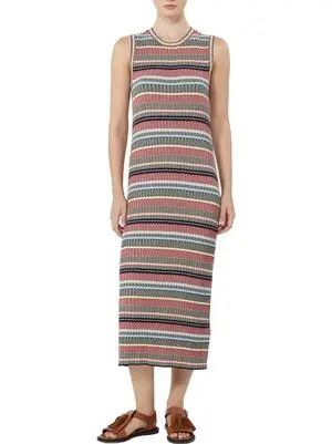 Max Mara Stripe Knit Tank Dress - Multicolour