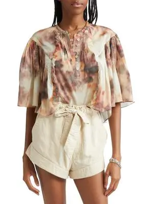ISABEL MARANT Veelia Flutter Sleeve Top