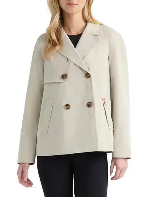 Hunter Tina Double Breasted Short Trench Coat - Vanilla
