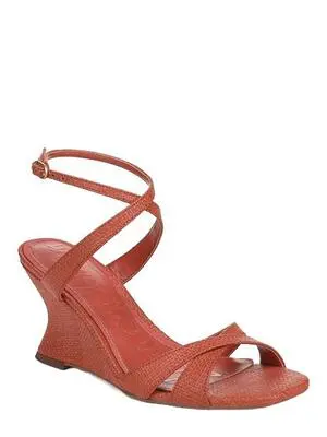Sam Edelman Ankle Strap Wedge Sandal Coral Clay