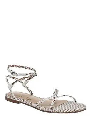 Sam Edelman Ellina Ankle Strap Sandal - Ivory Taupe Multi