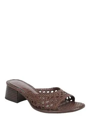 Sam Edelman Fynn Block Heel Sandal Terazzo Brown