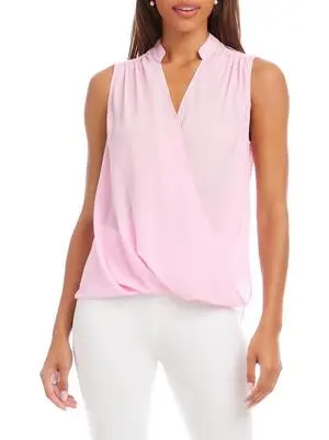 Karen Kane Sleeveless Crepe Top - Pink