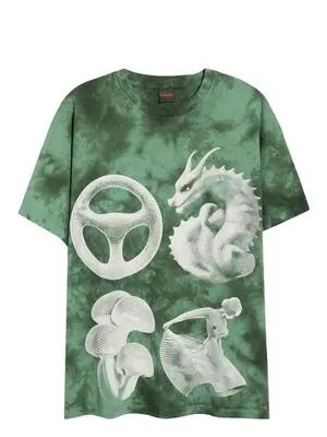 PLEASURES Disfunction Graphic T-shirt - Green Dye