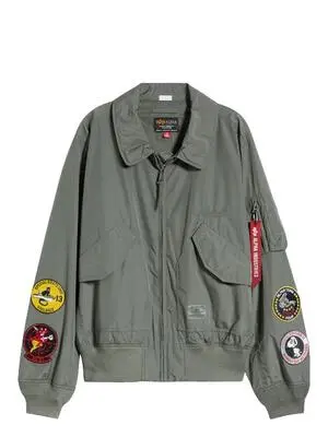 ALPHA INDUSTRIES Patch Detail Relaxed Fit Flight Jacket