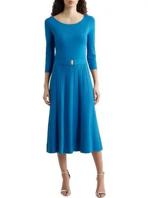 Elie Tahari The Sumner Sweater Dress - Blue Palace