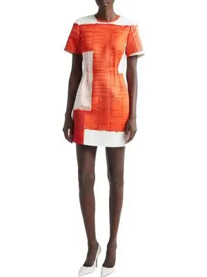 JASON WU Collage Print Minidress - Red Multi