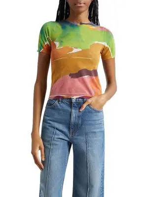 ULLA JOHNSON Sana Cotton Blend T-Shirt