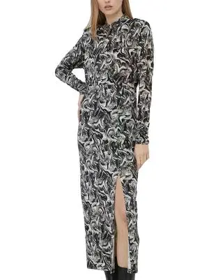 GESTUZ Open-back Midi Dress - Black