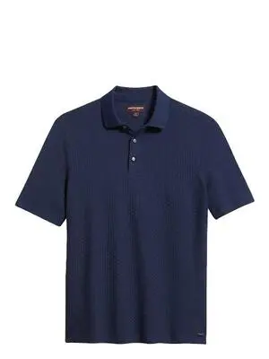 Johnston & Murphy Tilson Textured Performance Polo - Navy