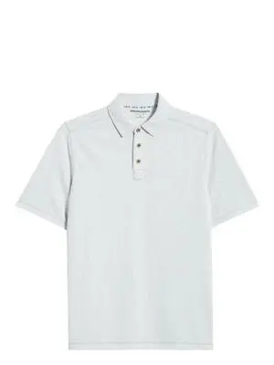 Johnston & Murphy Vintage Slub Polo - Light Grey