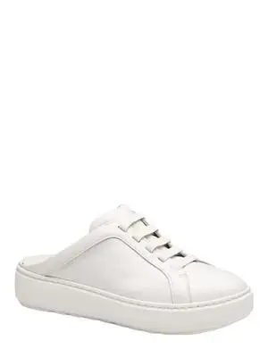 Johnston & Murphy Cammie Platform Mule Sneaker - White Nappa Leather