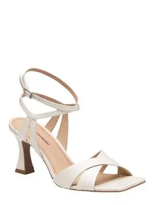 Johnston & Murphy Christine Ankle Strap Sandal White Glove Leather