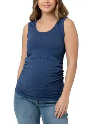RIPE MATERNITY Nursing Tank - Denim Marle