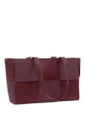 KATIE LOXTON Taya Hand Woven Tote Bag - Cherry