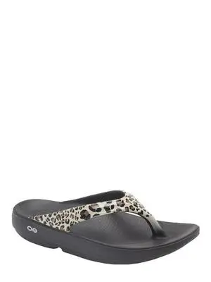 OOFOS Oolala Flip Flop - Leopard