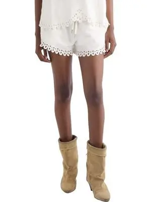 Isabel Marant Balyme Eyelet Shorts - White