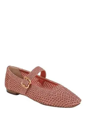 Sam Edelman Michaela Knit Mary Jane Flat - Indie Pink Metallic