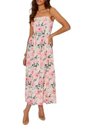 VICI Floral Maxi Dress - Cream/rose