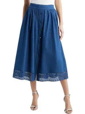 ELIE TAHARI Laylee Denim Skirt
