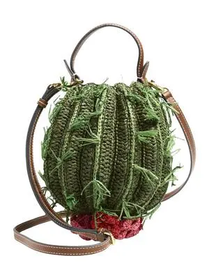 ANYA HINDMARCH Cactus Crochet Raffia Crossbody Bag