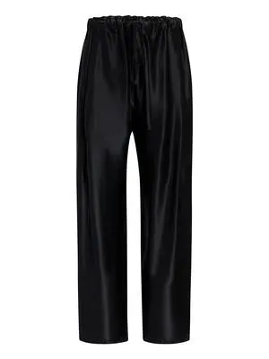 Khaite Rohen Pant In Satin - Black