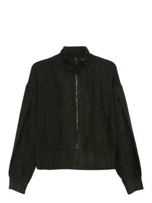 DEHA Striped Zip-fastening Cardigan - Black