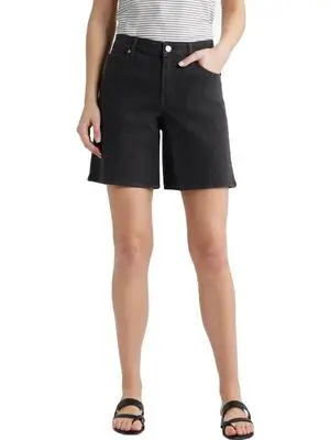 CITY BLUES Dover Denim Shorts - Black
