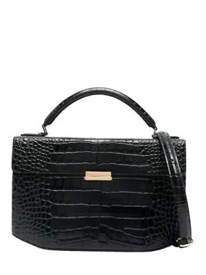 TOTEME Croco-embossed Top-handle Tote Bag - Black