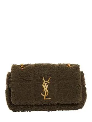 Saint Laurent Small Jamie Shearling Shoulder Bag - Lichen