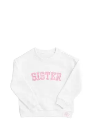 BITS & BOWS Sister Sweatshirt - White/pink