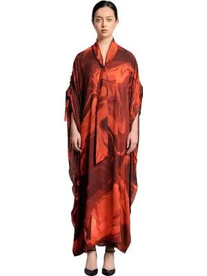 LAURA APARICIO Printed Kaftan - Orange