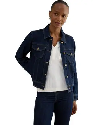 HOBBS LONDON Vivienne Denim Jacket - Indigo