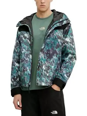 The North Face Pattern Hooded Jacket - Blue