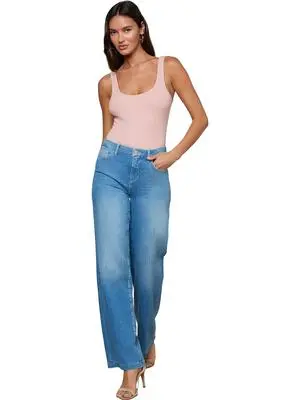 L'Agence Clayton Wide-leg Jean - Getty
