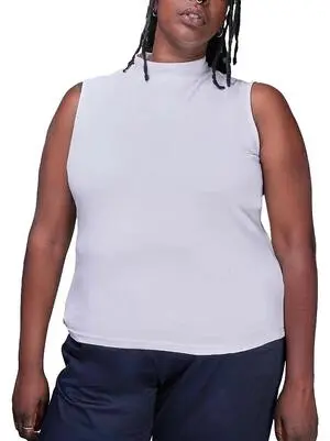 WILDFANG Everyday Mock Neck Tank Top - White