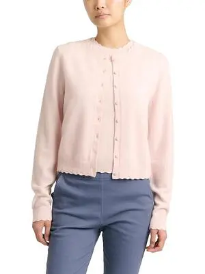 CARTOLINA Lucy Cashmere Cardigan Shell Pink