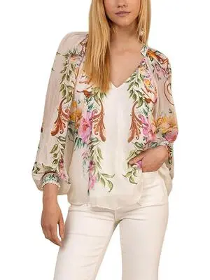 Hale Bob Aarna Chiffon Blouse Ivory