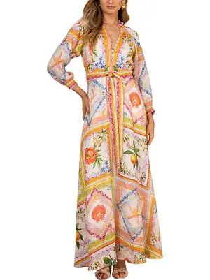 Hale Bob Lakelynn Linen Maxi Dress - Orange