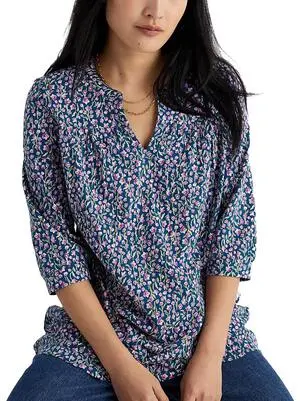 SEASALT CORNWALL Sithney Tunic - Flax Flower Bright Orchid