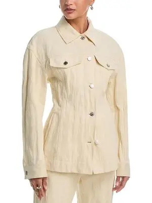Helmut Lang Crinkled Trucker Jacket - Muslin