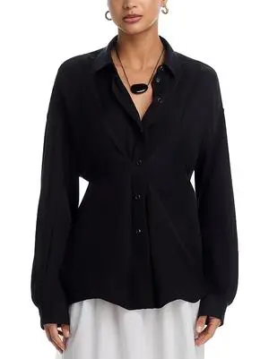 Helmut Lang Soft Cinched Shirt - Black
