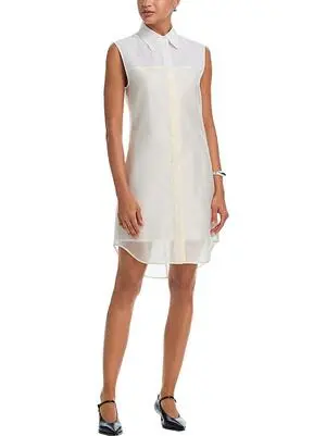 Helmut Lang Sleeveless Shirtdress - White/soft White