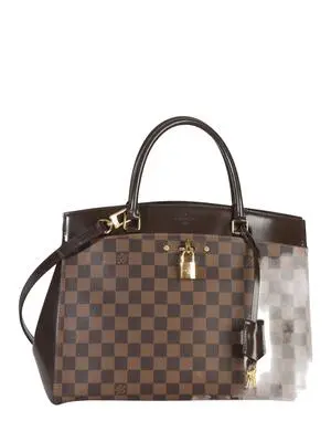 LOUIS VUITTON Damier Ebene Canvas Rivoli Mm - Brown