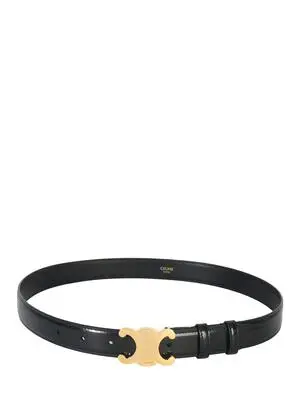 Celine Taurillon Calfskin Triomphe Belt - Black