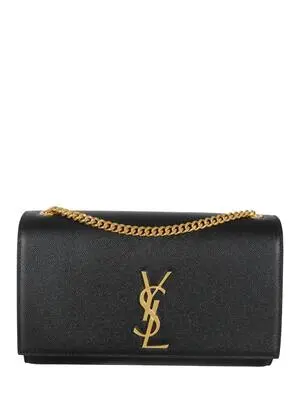 Saint Laurent Grain De Poudre Kate Chain Bag - Black