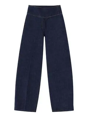 Ami Belted Balloon Fit Jeans - Blue
